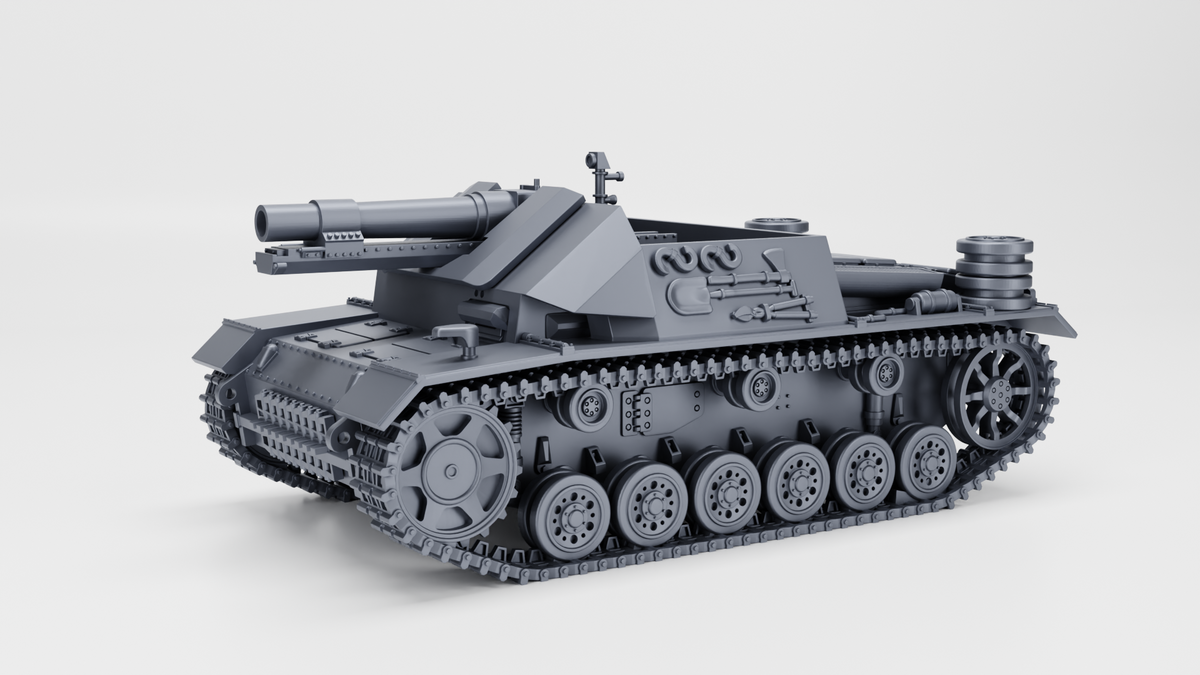 WW2 15cm sIG 33 (Sf) auf Panzerkampfwagen III – Dark Castle Terrain