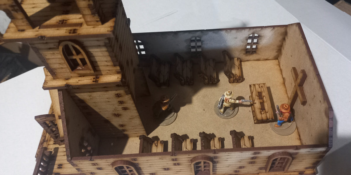 Deluxe Wild West Church 28mm Scale – Dark Castle Terrain