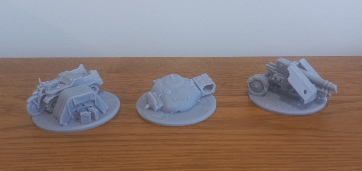 3x 60mm Objective Markers Set 1 28mm Scale – Dark Castle Terrain