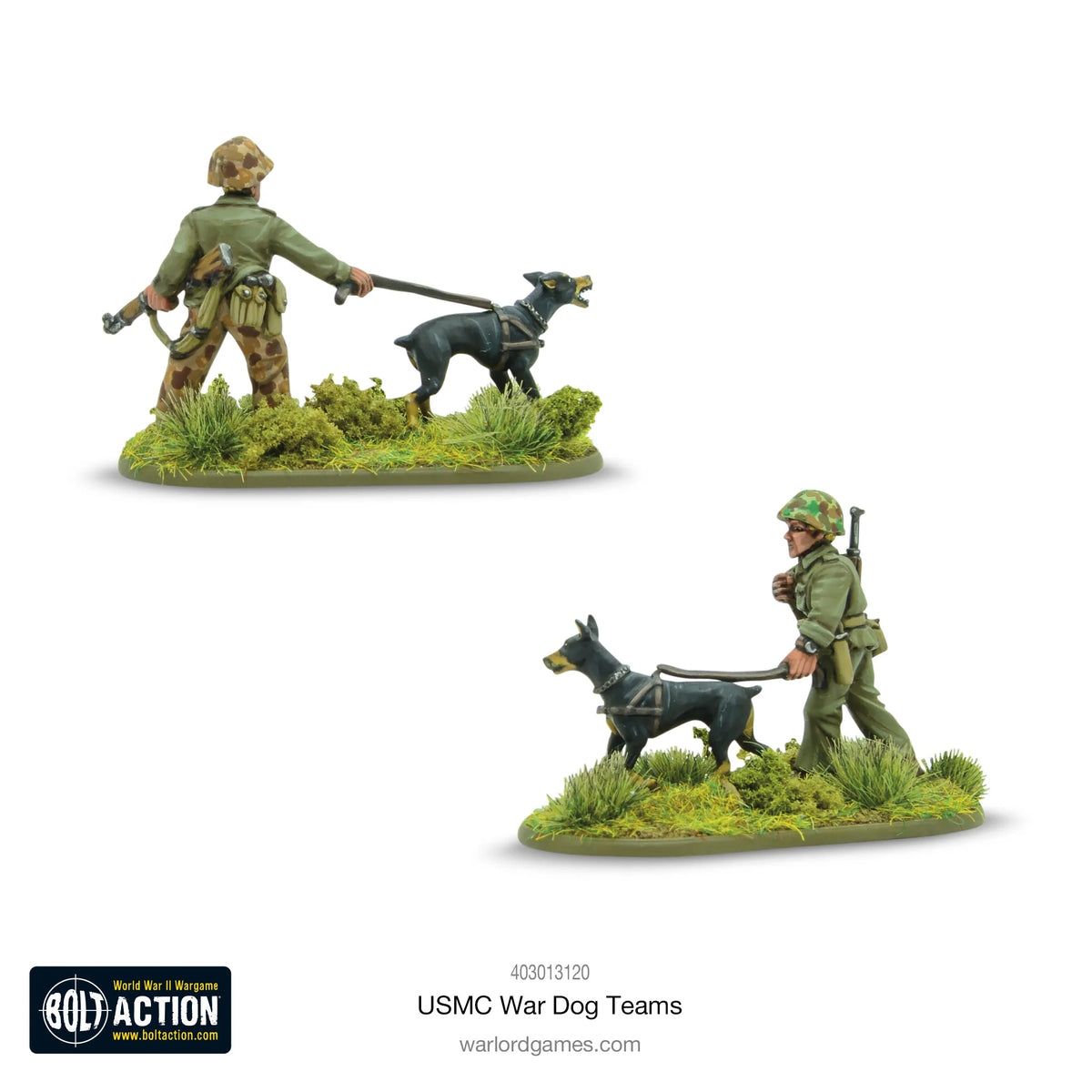Bolt Action USMC War Dog Teams – Dark Castle Terrain