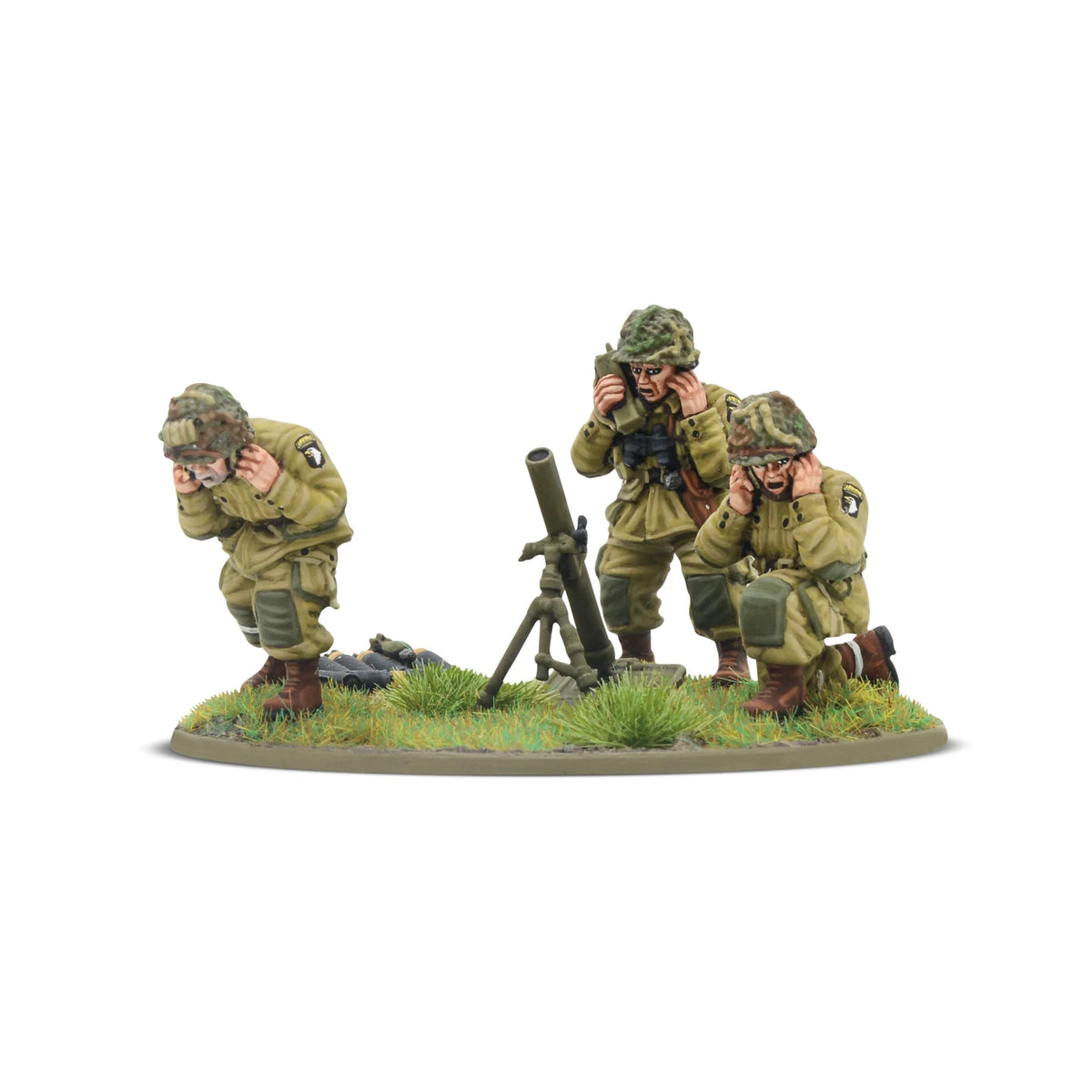 Bolt Action US Airborne (D-Day) Medium Mortar Team – Dark Castle Terrain