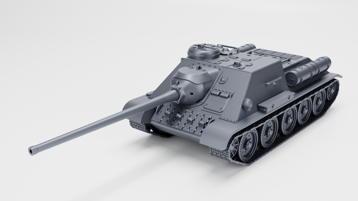 WW2 SU-100 Self-Propelled Anti-Tank Gun – Dark Castle Terrain