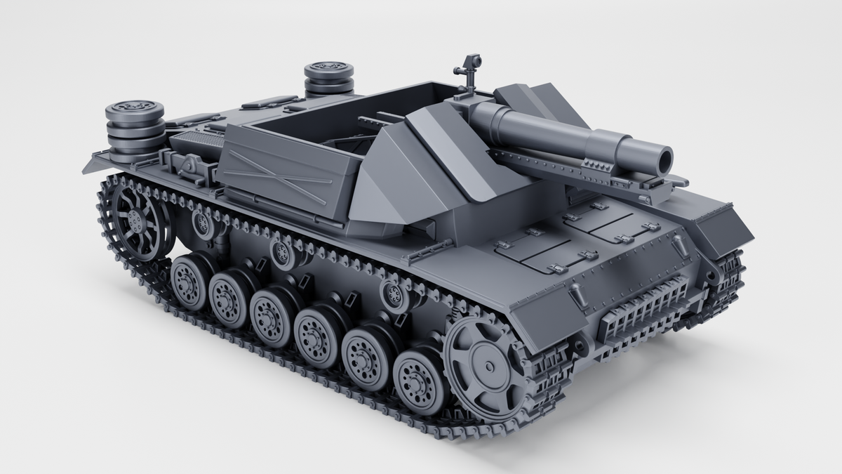 WW2 15cm sIG 33 (Sf) auf Panzerkampfwagen III – Dark Castle Terrain