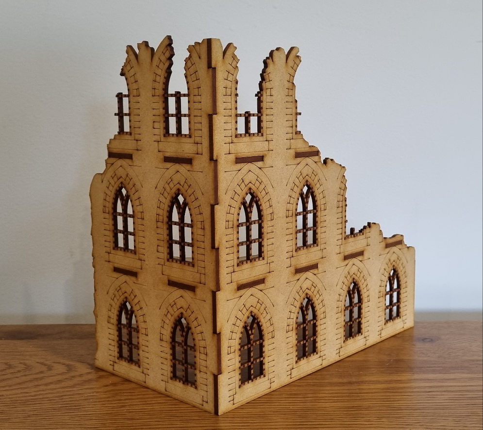 Large Cathedral Ruin 28mm Scale – Dark Castle Terrain