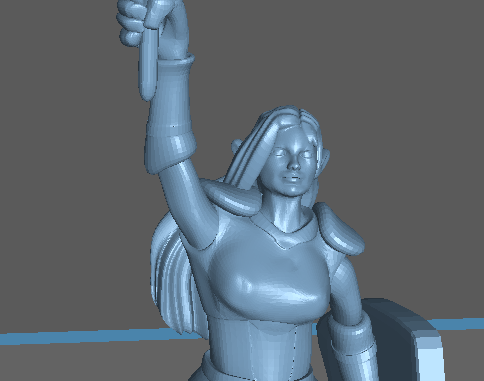 Adventurer: Elven Female Light Cleric with Mace – Dark Castle Terrain