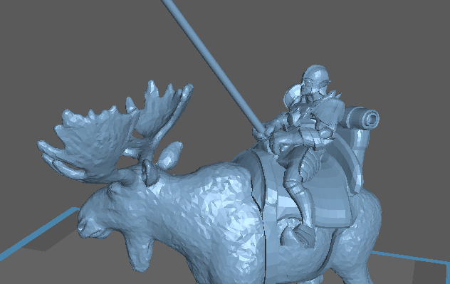 Adventurer: Elven Cleric Moose Rider – Dark Castle Terrain