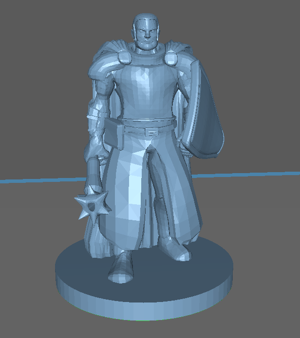 Adventurer: Human Noble Cleric Mace and Shield – Dark Castle Terrain