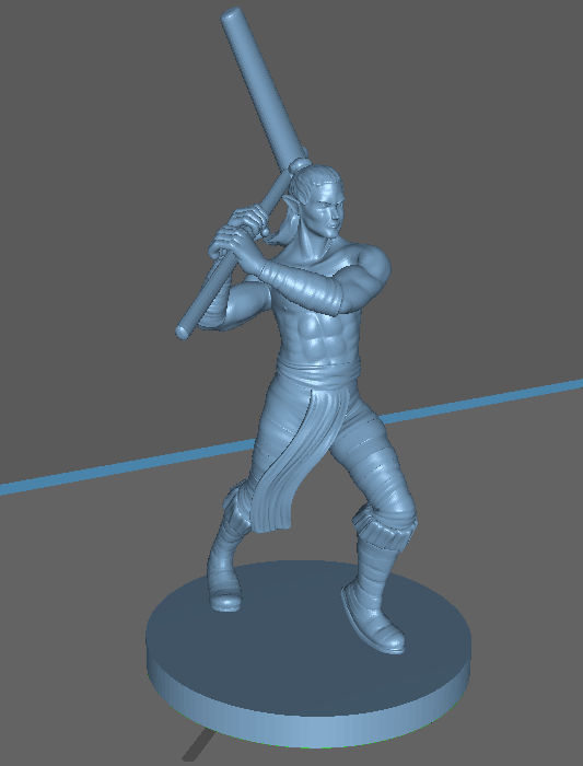 Adventurer: Half Elf Male Barbarian with Mochi Pounder – Dark Castle ...