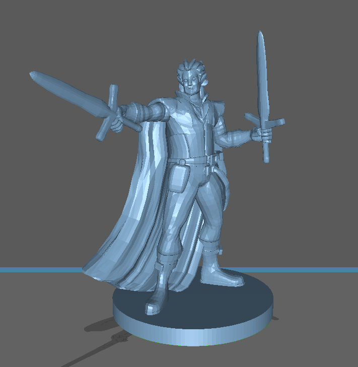 Adventurer: Male Half Elf Fighter - Two Weapon – Dark Castle Terrain
