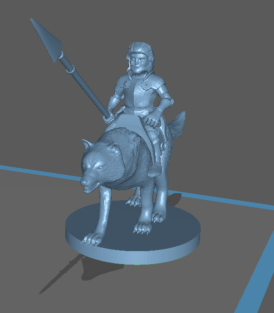 Adventurer: Male Halfling Fighter Wolf Mount – Dark Castle Terrain