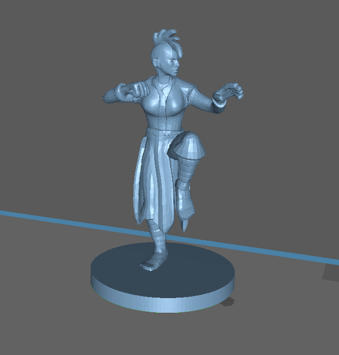 Adventurer: Female Human Monk Mohawk – Dark Castle Terrain