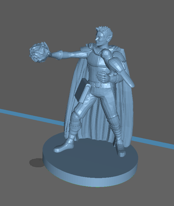 Adventurer: Male Half Elf Warlock with Bird – Dark Castle Terrain