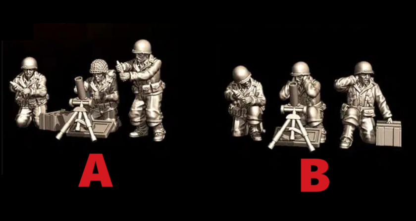 WW2 USA: Medium Mortar Team – Dark Castle Terrain