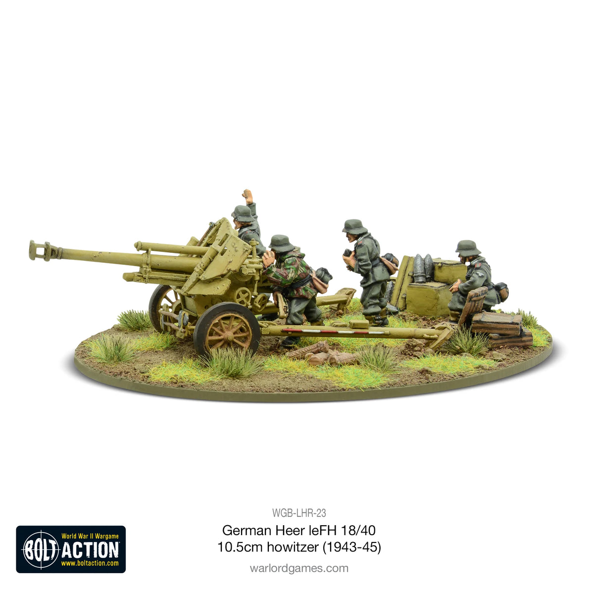 Bolt Action German Heer leFH 18/40 10.5cm Howitzer – Dark Castle Terrain