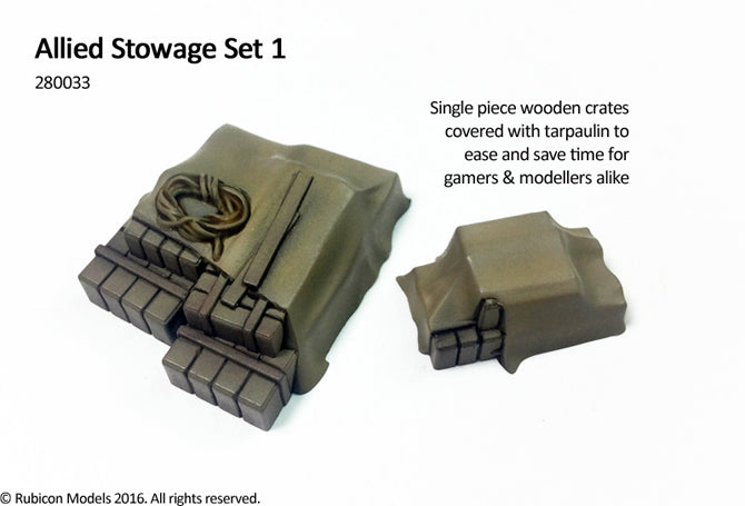 Rubicon Models - Allied Stowage Set 1 – Dark Castle Terrain