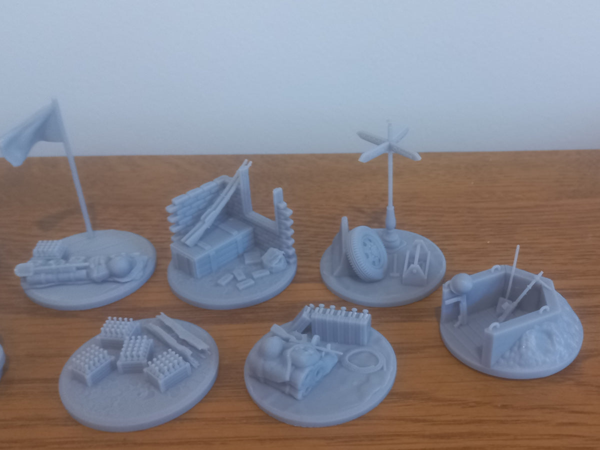 10x 40mm Objective Markers Set 2 28mm Scale – Dark Castle Terrain