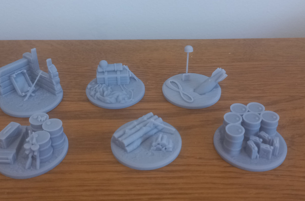 10x 40mm Objective Markers Set 1 28mm Scale – Dark Castle Terrain