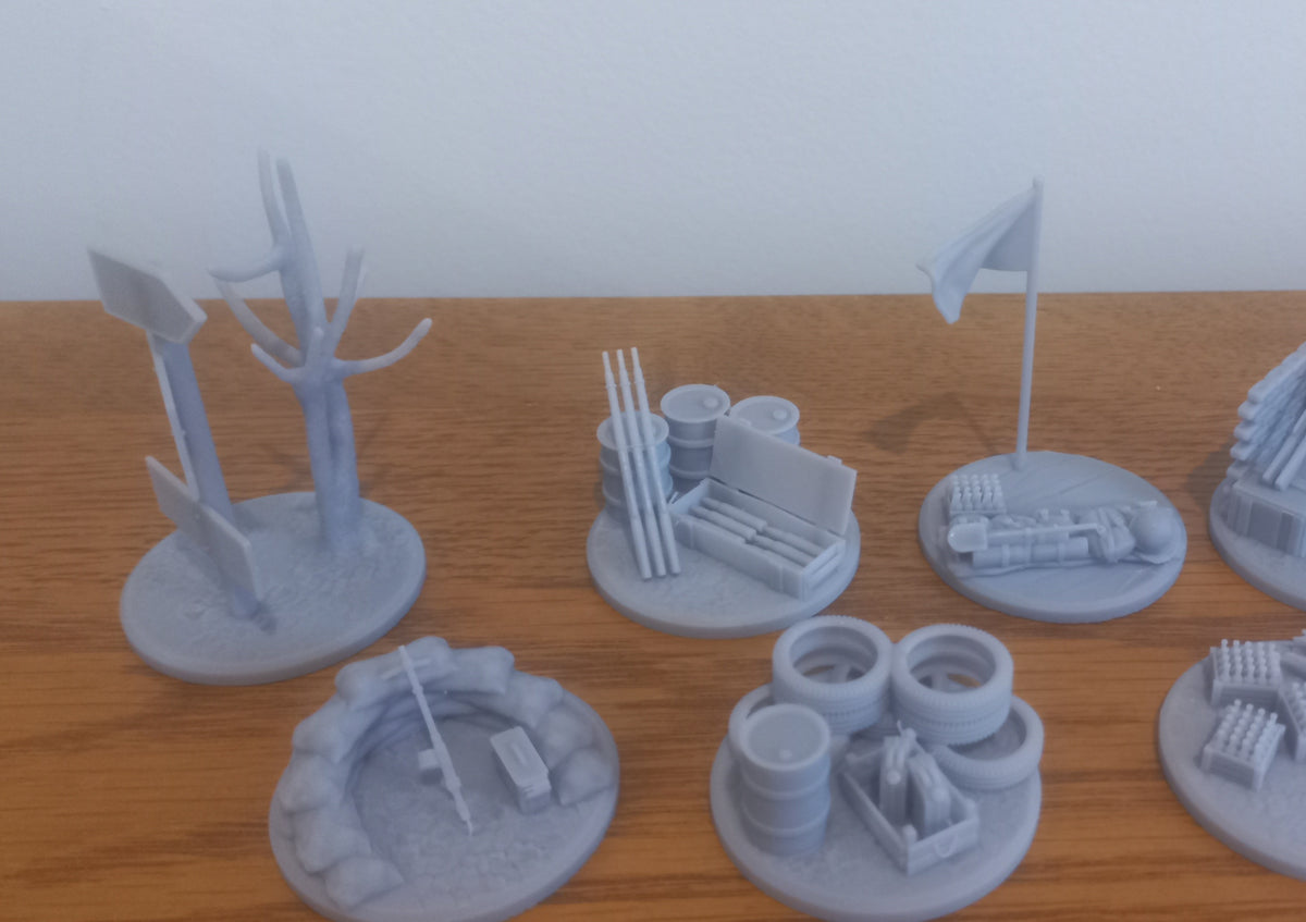 10x 40mm Objective Markers Set 2 28mm Scale – Dark Castle Terrain