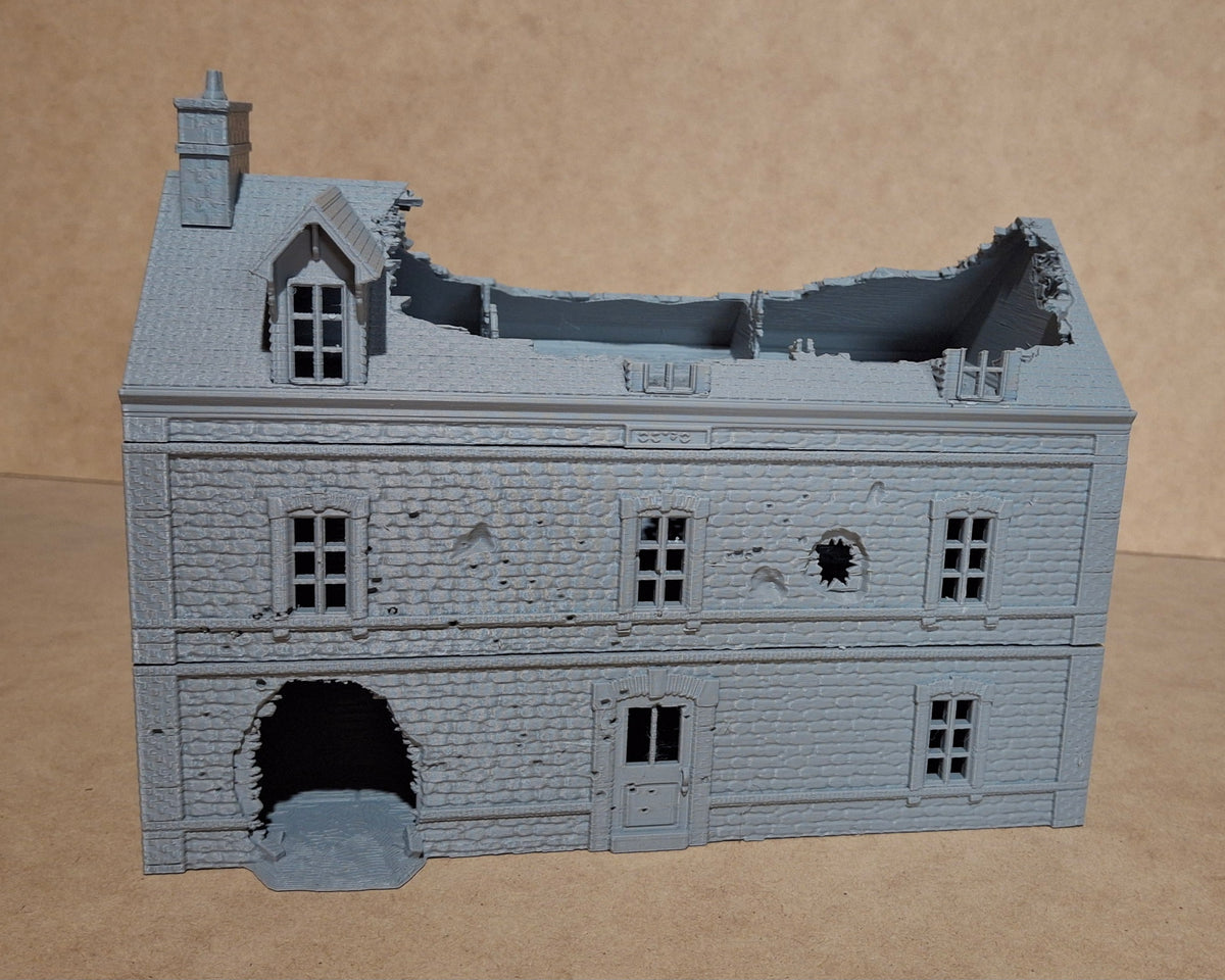 Battle of Carentan French Large House Ruined – Dark Castle Terrain