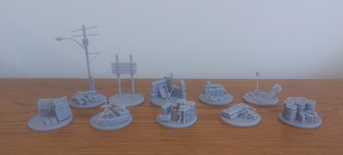 10x 40mm Objective Markers Set 1 28mm Scale – Dark Castle Terrain