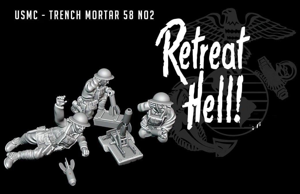 WW1 - USA - USMC Trench Mortar 58 No2 – Dark Castle Terrain