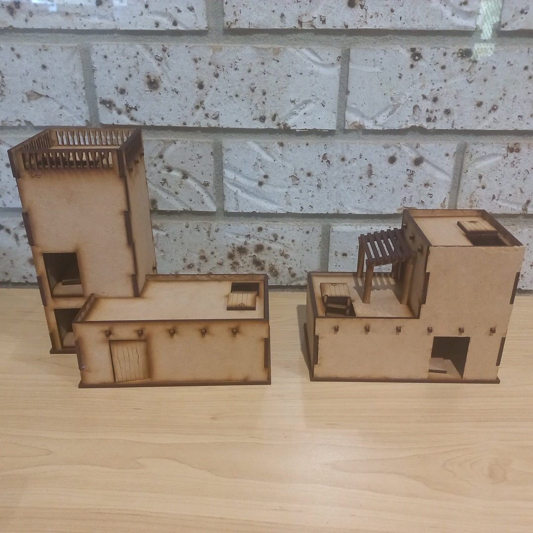 Adobe Set 3 20mm Scale – Dark Castle Terrain