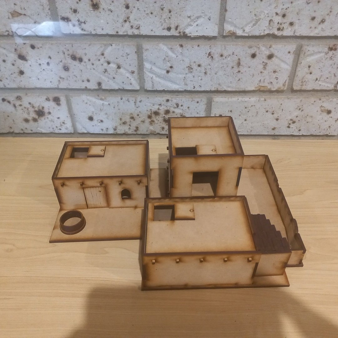 Adobe Set 1 20mm Scale – Dark Castle Terrain