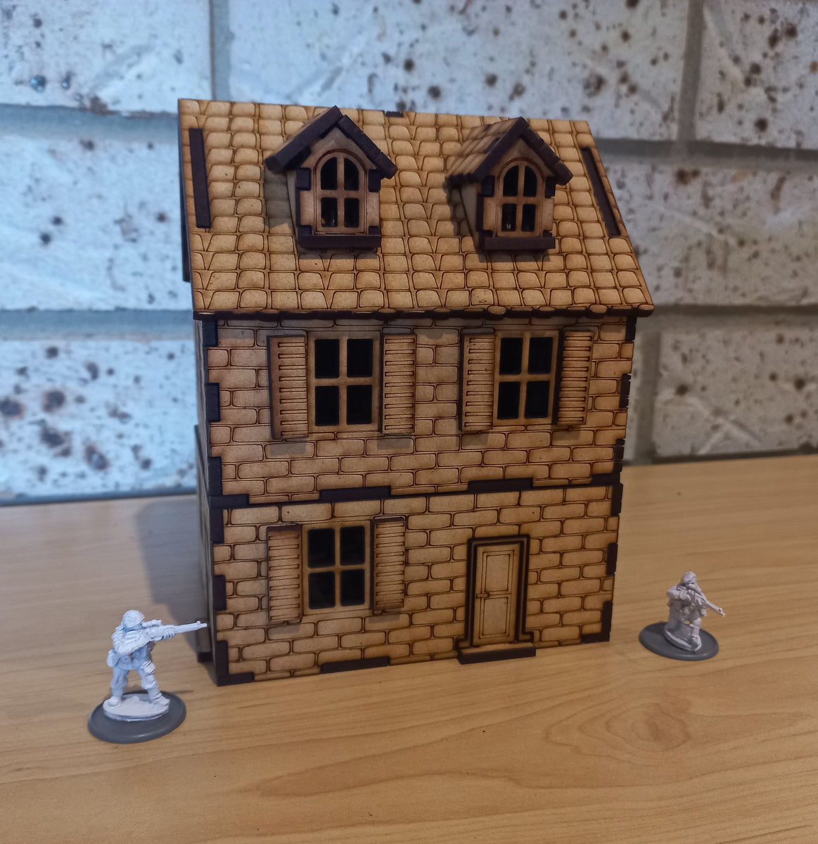 2 Storey Normandy House 28mm Scale – Dark Castle Terrain