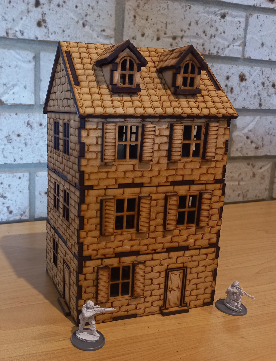 3 Storey Normandy House 28mm Scale – Dark Castle Terrain