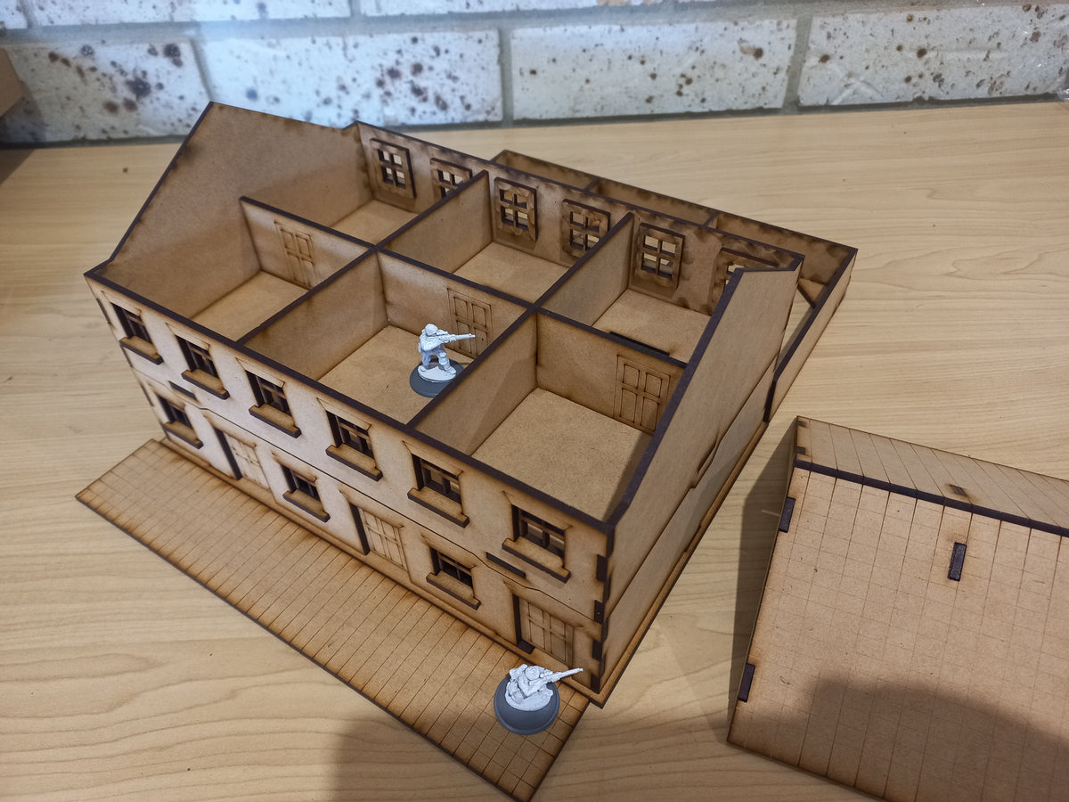 Large Terrace House Block 28mm Scale – Dark Castle Terrain