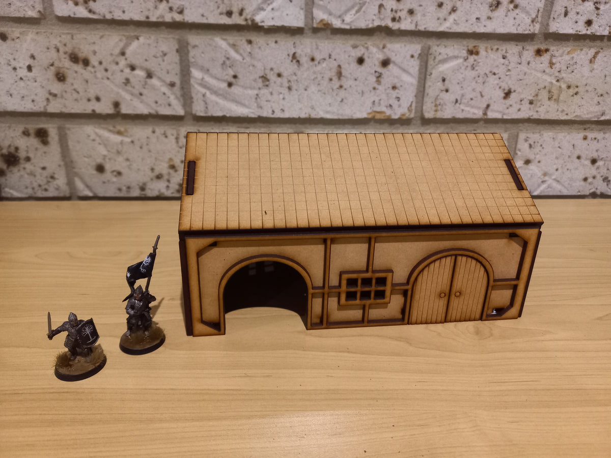 Medieval Barn 28mm Scale – Dark Castle Terrain