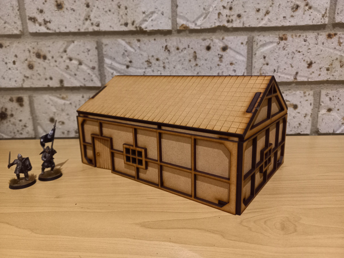 Medieval Barn 28mm Scale – Dark Castle Terrain