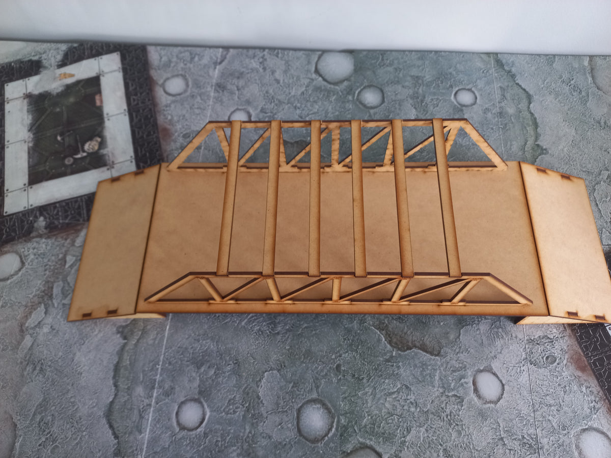 Iron Ribbed Truss Bridge 28mm Scale – Dark Castle Terrain