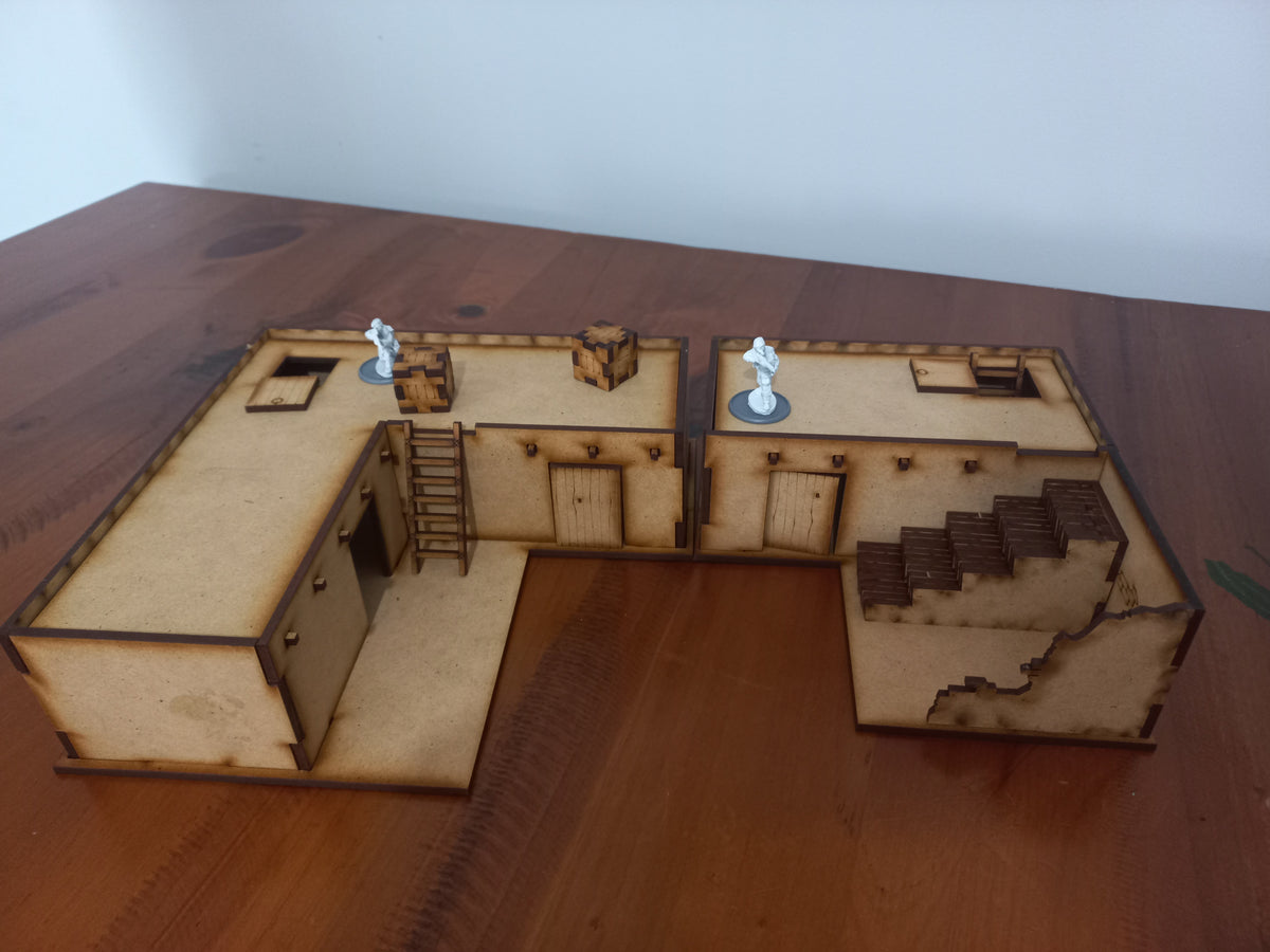 Adobe Set 2 28mm Scale – Dark Castle Terrain