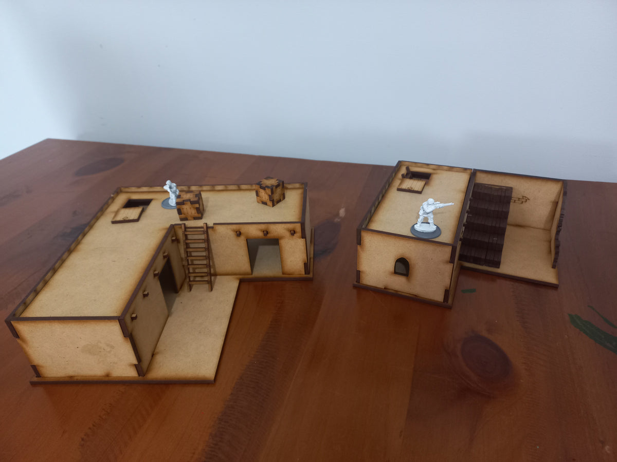 Adobe Set 2 28mm Scale – Dark Castle Terrain