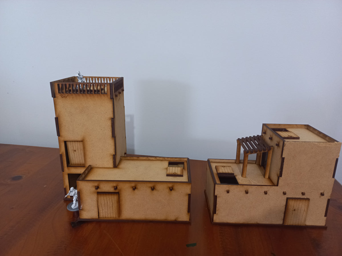 Adobe Set 3 28mm Scale – Dark Castle Terrain