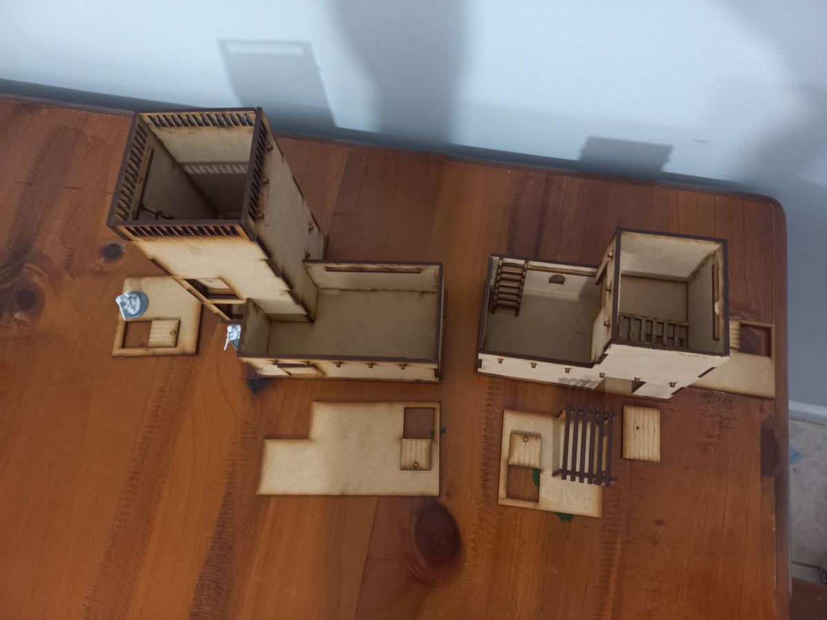 Adobe Set 3 28mm Scale – Dark Castle Terrain