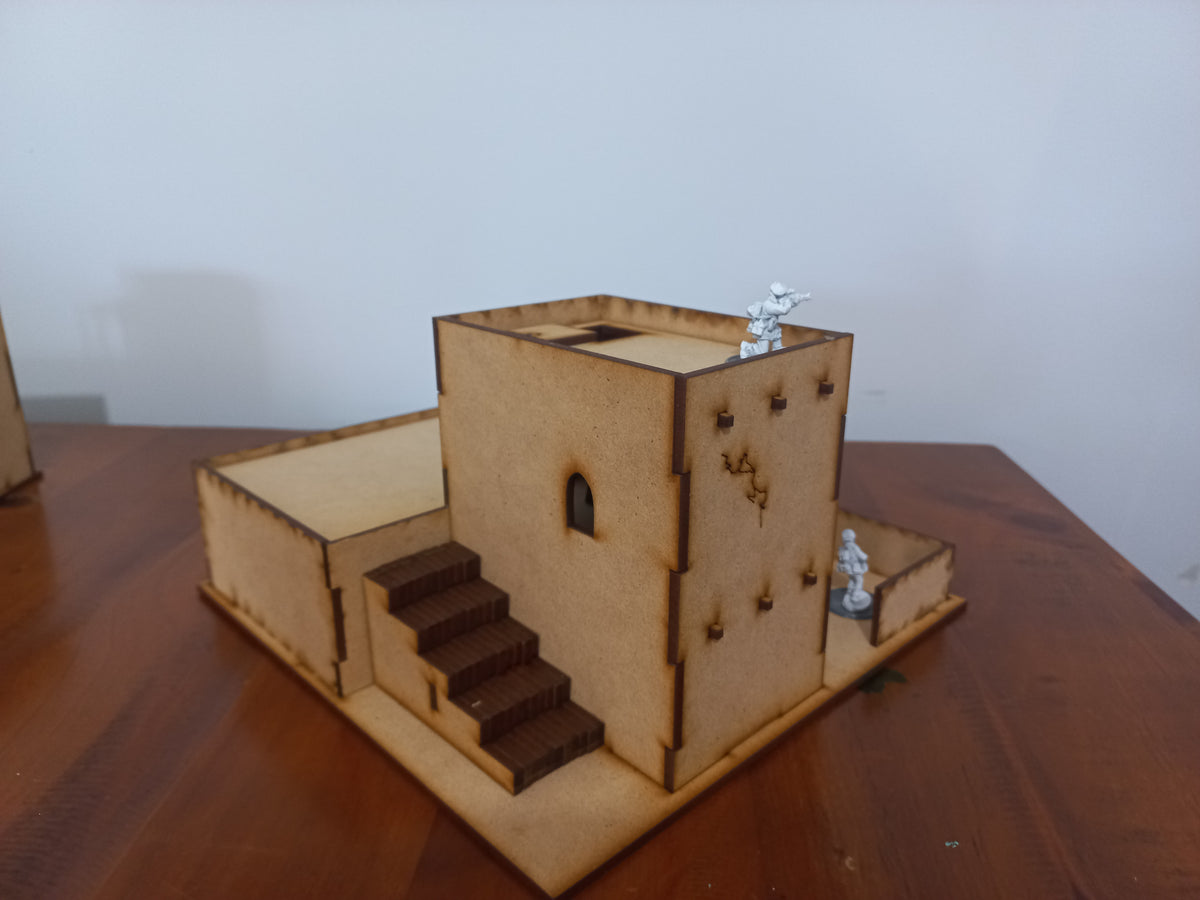 Adobe Set 4 28mm Scale – Dark Castle Terrain