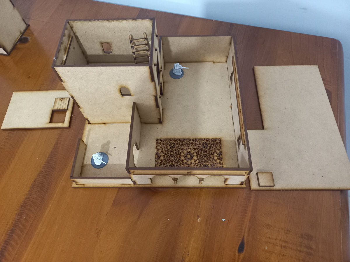 Adobe Set 4 28mm Scale – Dark Castle Terrain