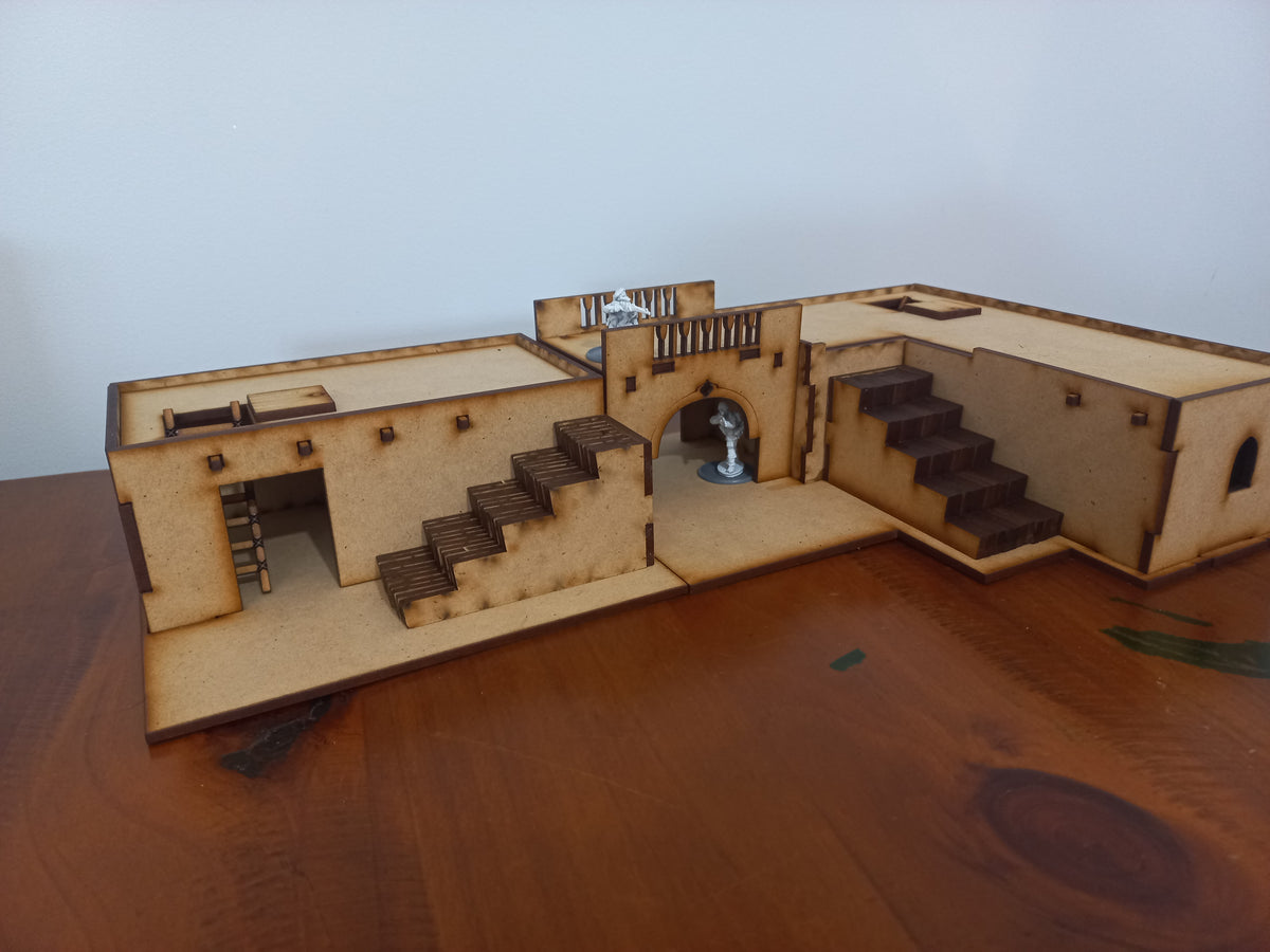 Adobe Set 5 28mm Scale – Dark Castle Terrain