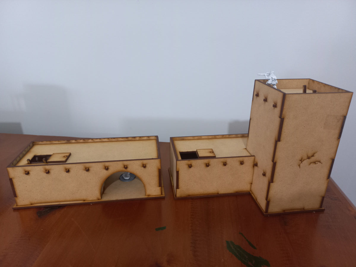 Adobe Set 6 28mm Scale – Dark Castle Terrain