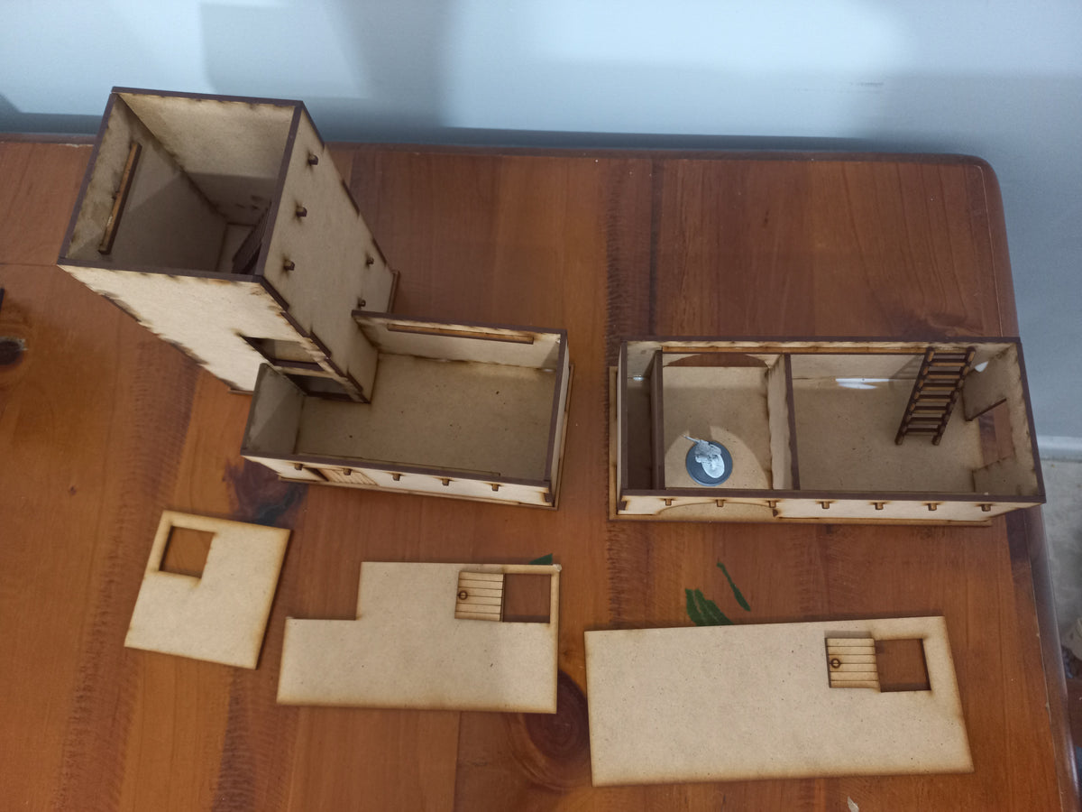 Adobe Set 6 28mm Scale – Dark Castle Terrain