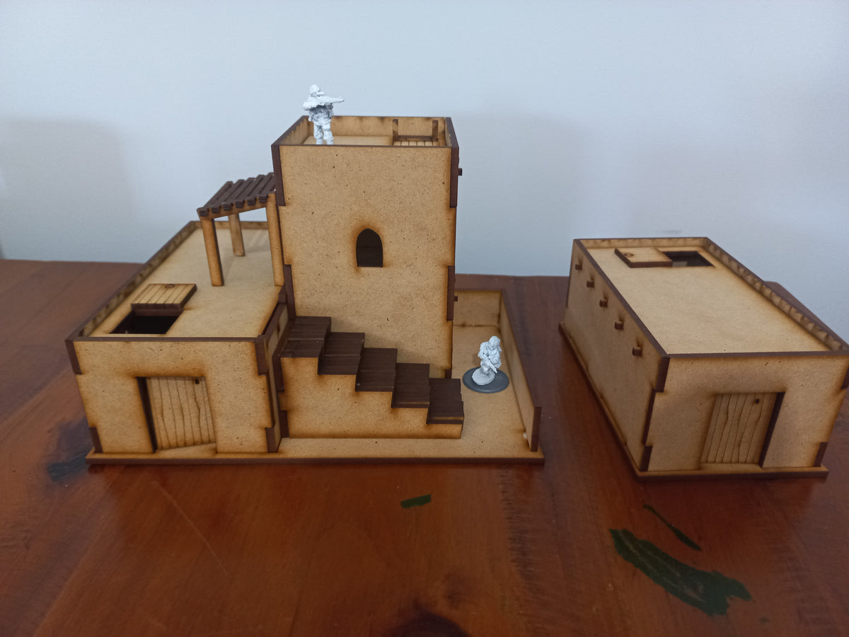 Adobe Set 7 28mm Scale – Dark Castle Terrain