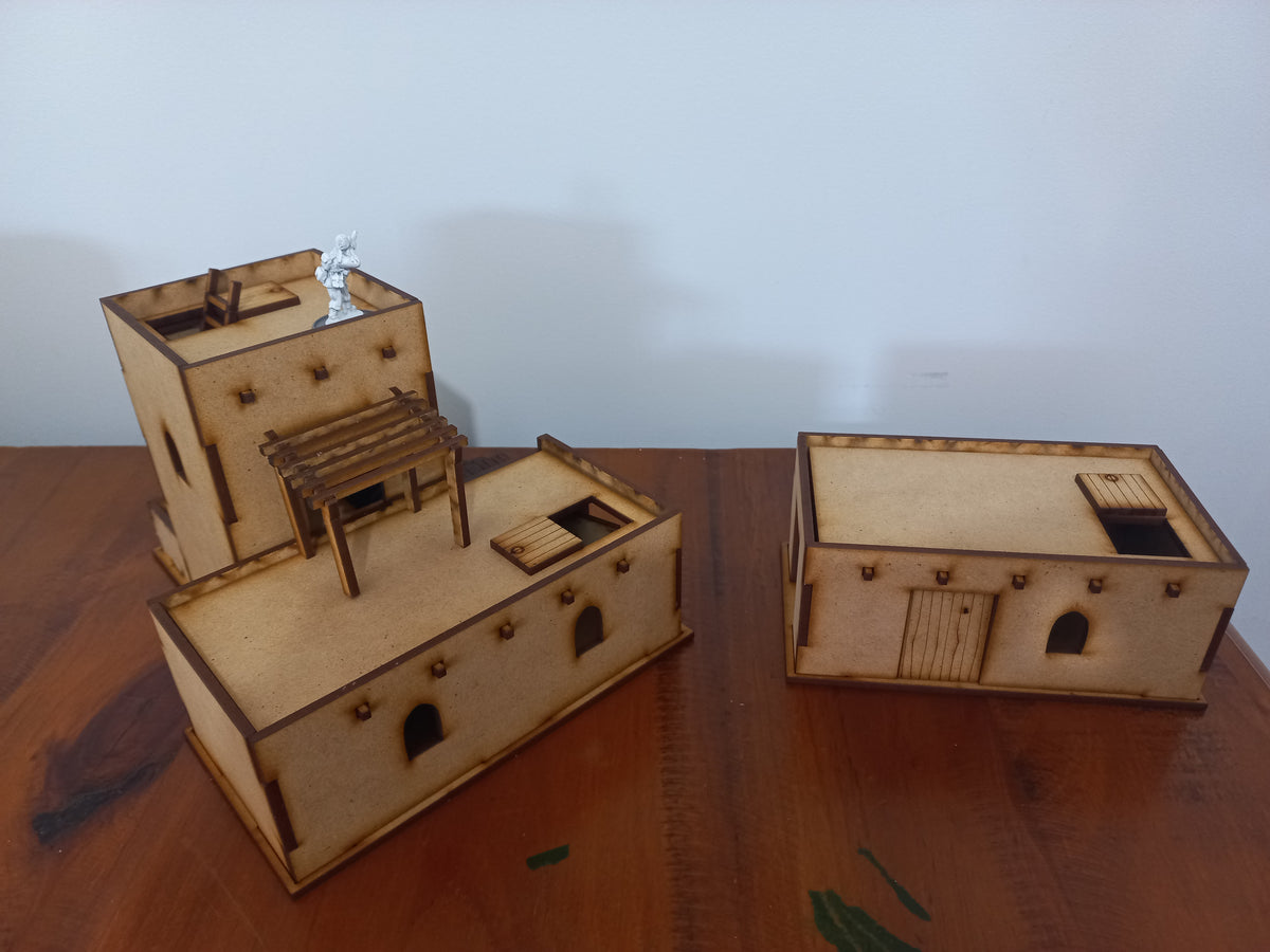 Adobe Set 7 28mm Scale – Dark Castle Terrain