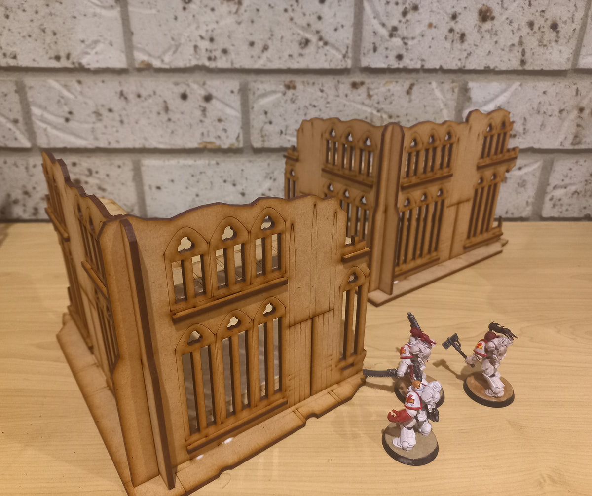 2 Storey Cathedral Ruin 28mm Scale – Dark Castle Terrain