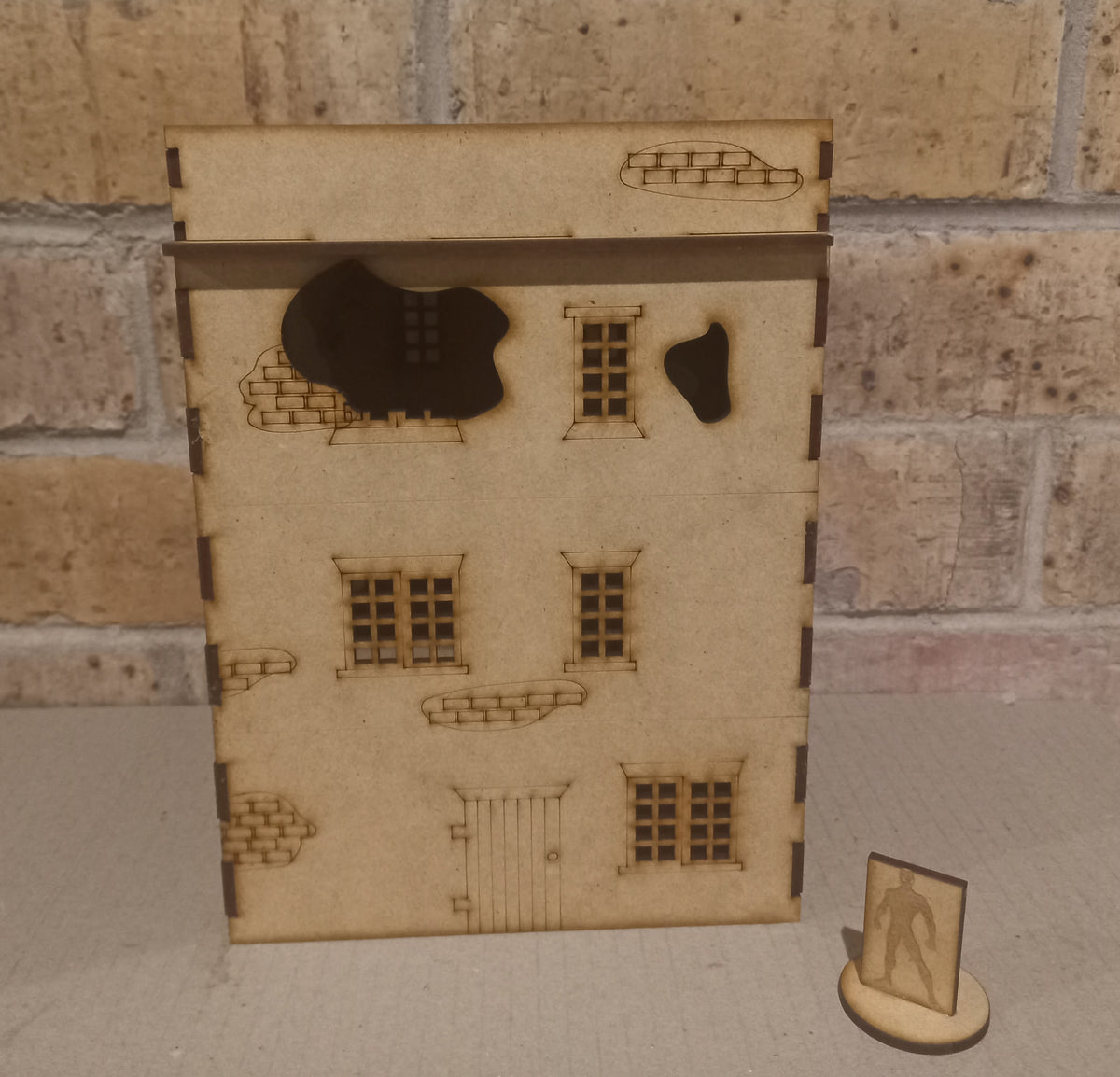 Damaged Small Unit Block 40mm Scale – Dark Castle Terrain