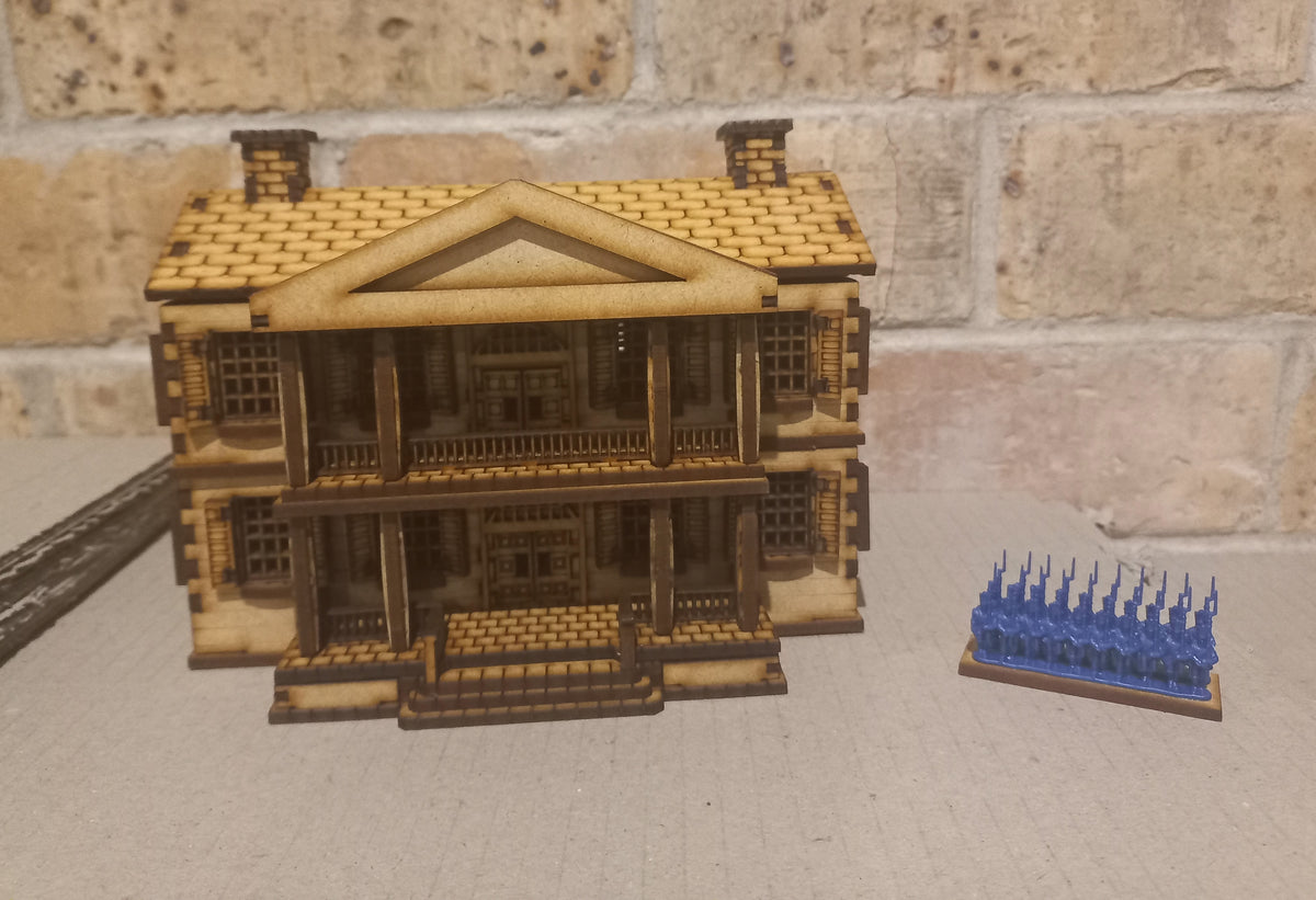 Civil War Plantation House 15mm Scale – Dark Castle Terrain