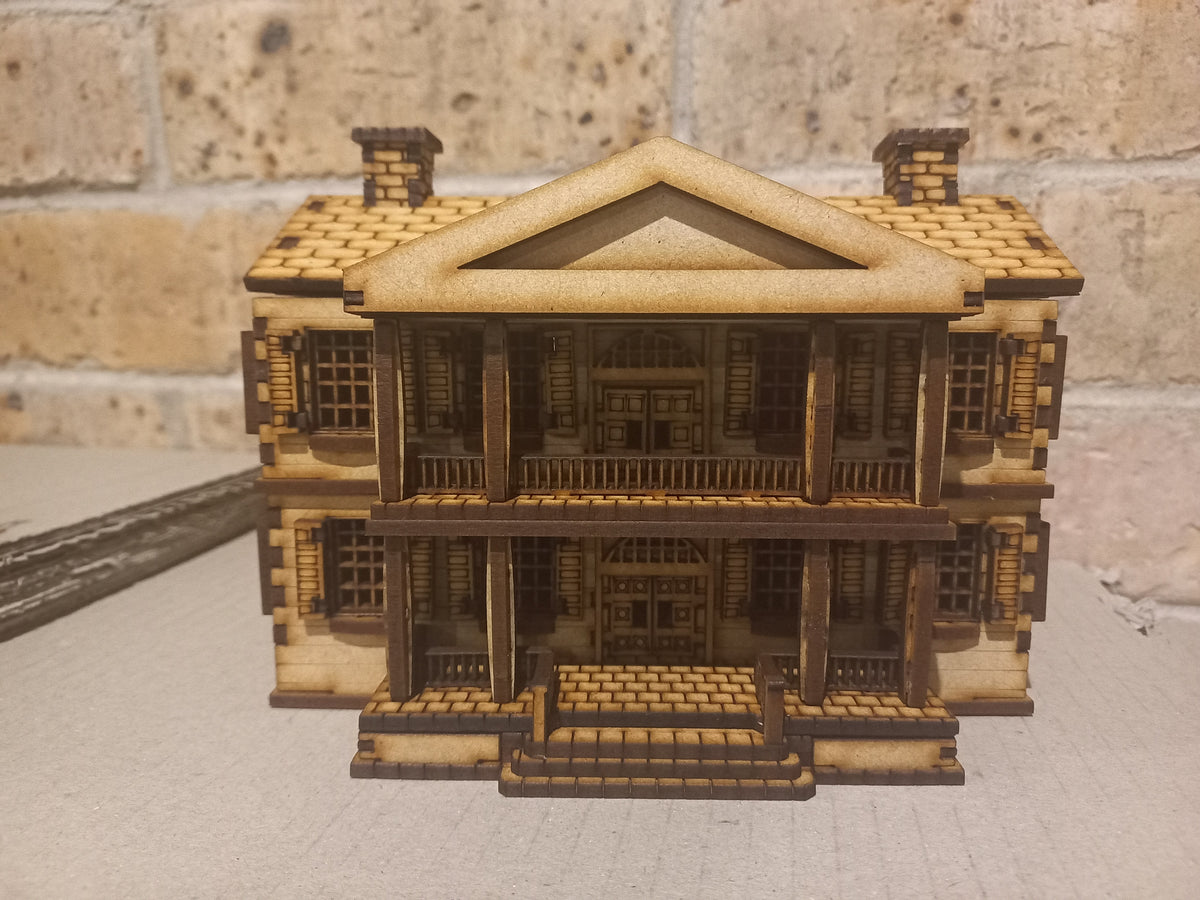 Civil War Plantation House 15mm Scale – Dark Castle Terrain