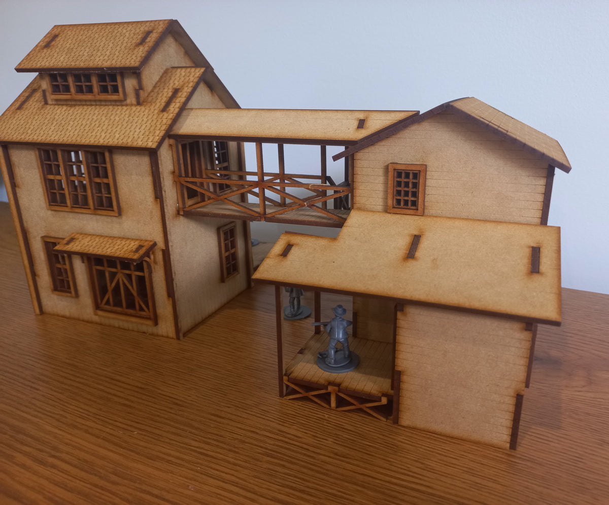 Joined Workshop Buildings 28mm Scale – Dark Castle Terrain