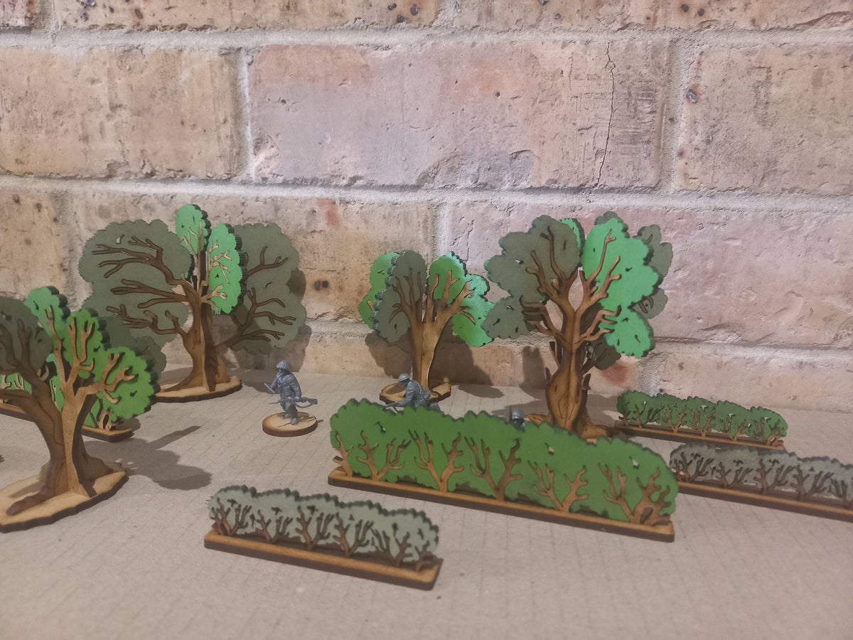 Trees and Hedges 28mm Scale – Dark Castle Terrain